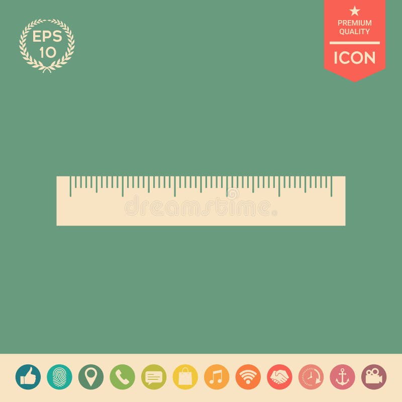 El icono de la regla ilustración del vector. Ilustración de regla ...
