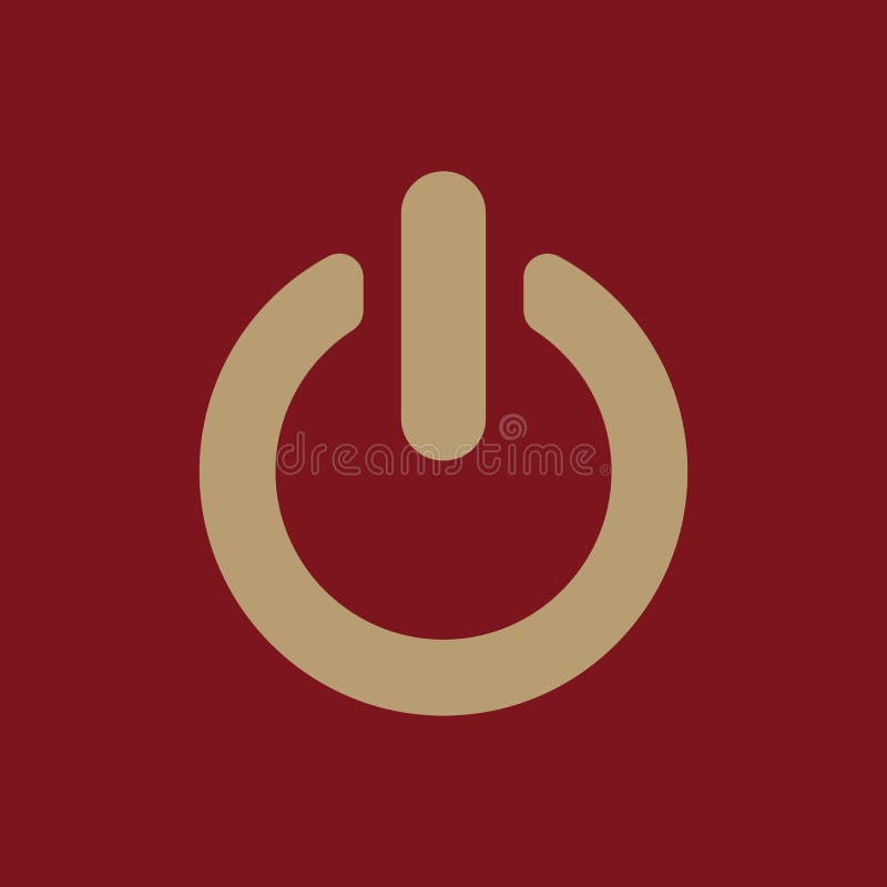 El Icono Del Poder Símbolo Del Poder Plano Ilustración del Vector ...