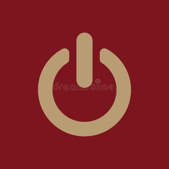 El Icono Del Poder Símbolo Del Poder Plano Ilustración del Vector - Ilustración de tecleo, fondo ...