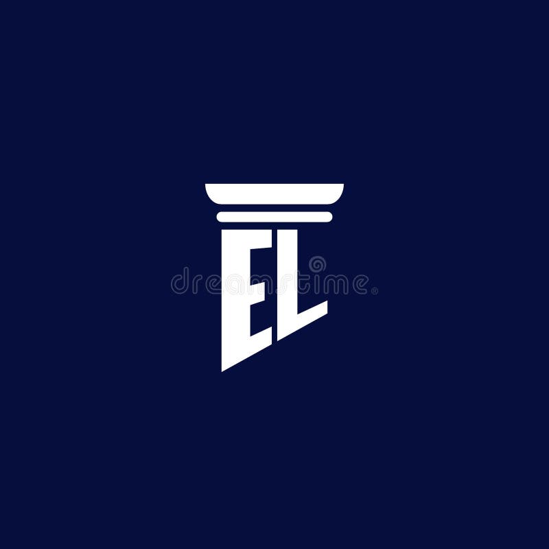 EL Initial Monogram Logo Design for Law Firm Stock Vector ...