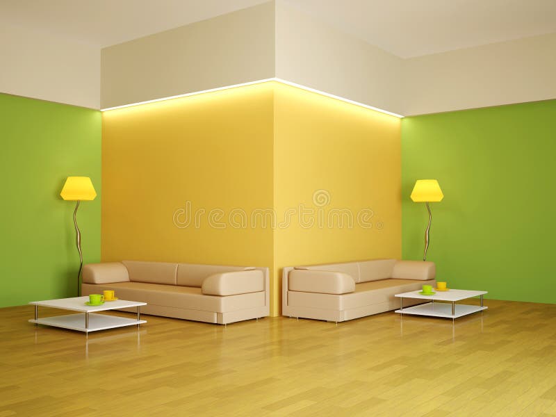 El Interior De Un Cuarto Grande Stock de ilustración - Ilustración de ...