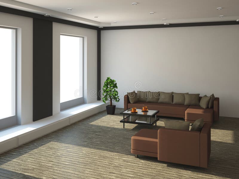 El Interior De Un Cuarto Grande Stock de ilustración - Ilustración de ...