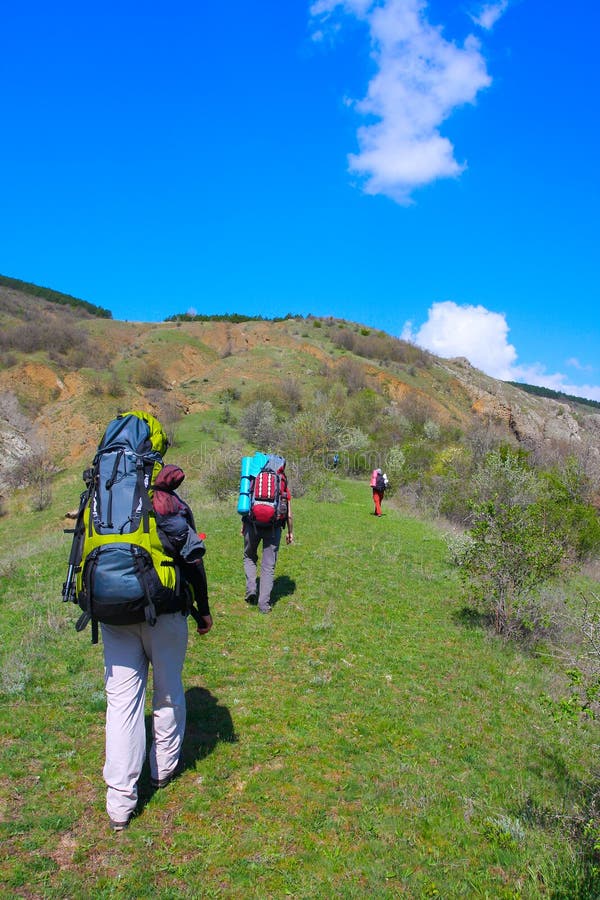 El ir de excursión foto de archivo. Imagen de azul, soporte - 14790538