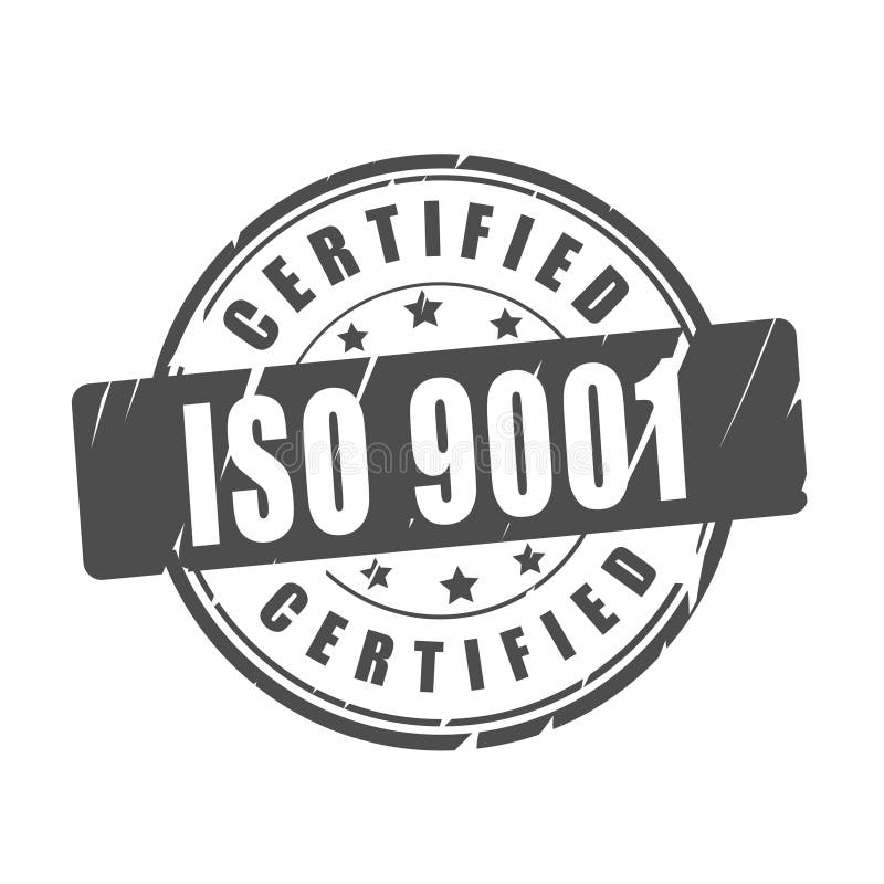 El ISO 9001 Certificó El Sello Del Vector Stock de ilustración ...