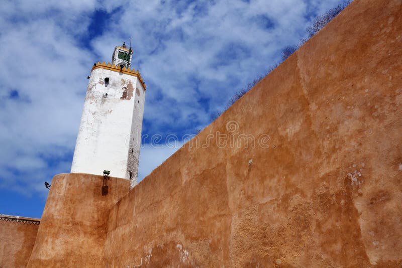 Gul Fyr Lock Malabata, Tangier, Marocko Arkivfoto - Bild av symbol ...