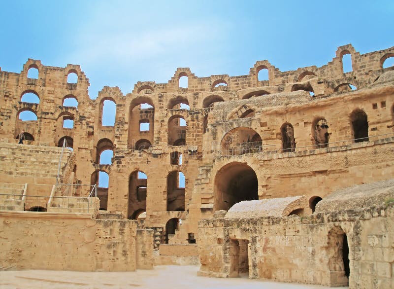Colosseum, El Jem, Tunisia stock image. Image of built - 3342687