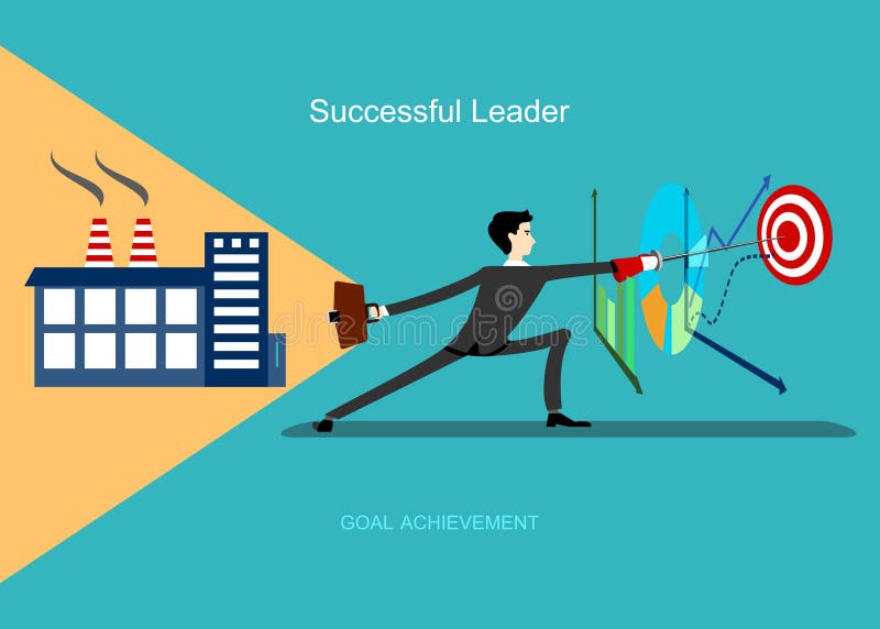 Meta lograda stock de ilustración. Ilustración de foco - 33970570