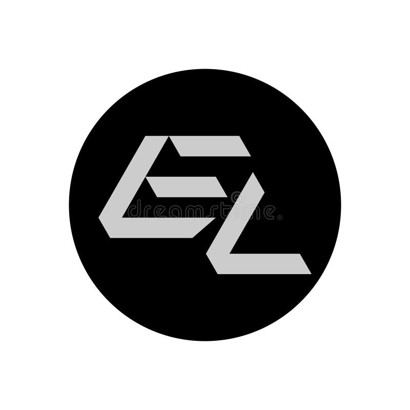 EL Letter Logo Design with Simple Style Stock Vector - Illustration of ...