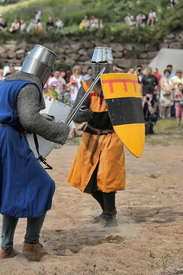 Caballeros de lucha foto de archivo. Imagen de batalla - 1432970