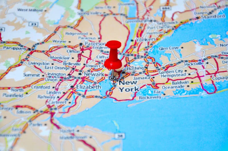 El Mapa De Estados Unidos De Nueva York Foto de archivo - Imagen de ...