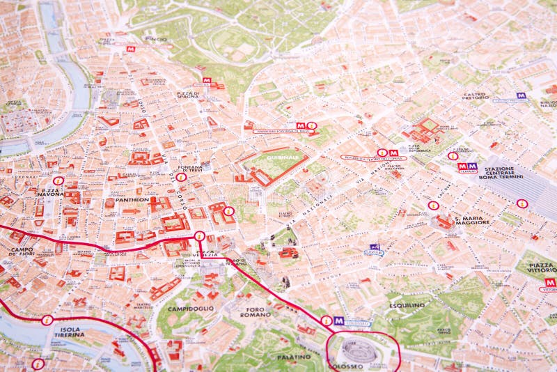 El mapa de Roma foto de archivo. Imagen de globo, detalle - 85528520