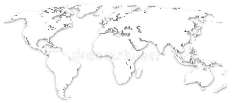 El mapa del mundo blanco stock de ilustración. Ilustración de negocios ...