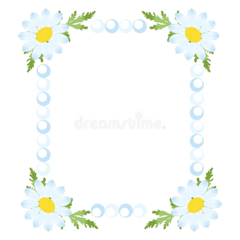 Marco de la manzanilla ilustración del vector. Ilustración de bandera ...