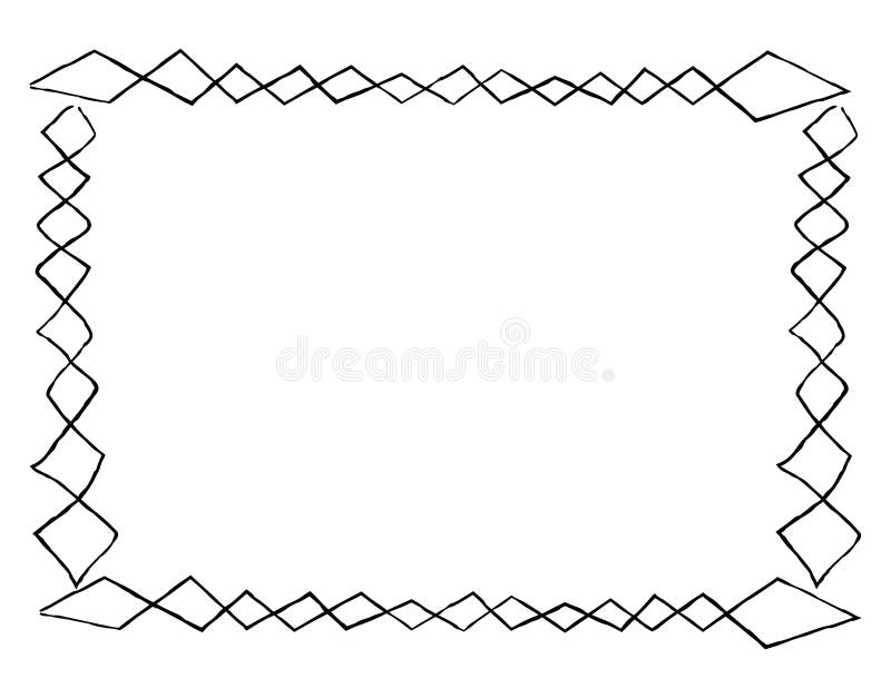 El Marco Simple Con El Cuadrado Garabatea Forma Rectangular Ilustración ...