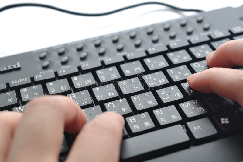 El Mecanografiar En El Teclado Chino Imagen editorial - Imagen de ...