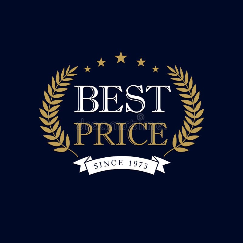 El Mejor Logotipo Del Precio Ilustración del Vector - Ilustración de ...