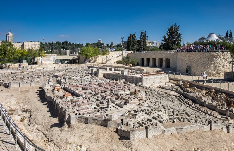 El Modelo De Jerusalén En El Segundo Período Del Templo Fotografía ...