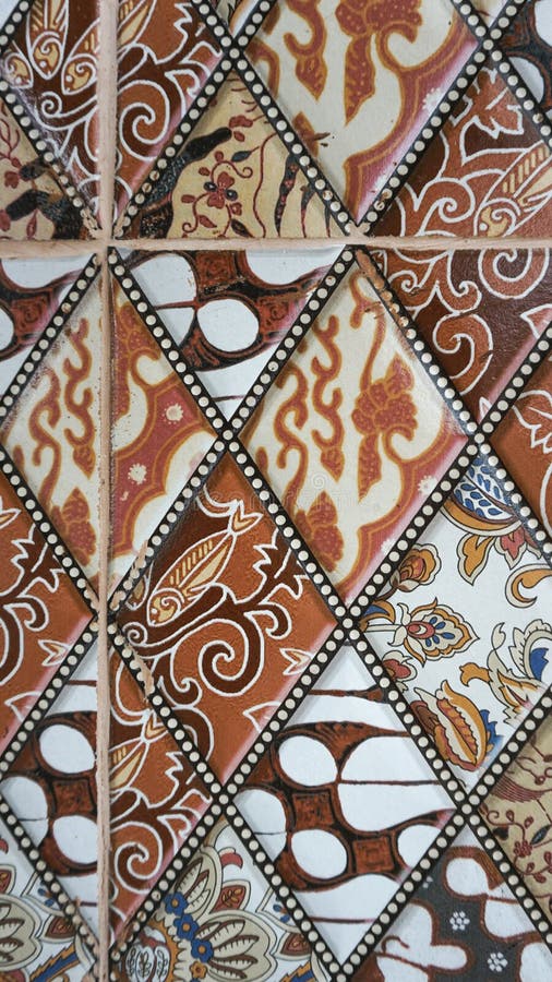 El Modelo Del Batik En La Baldosa Imagen de archivo - Imagen de ...