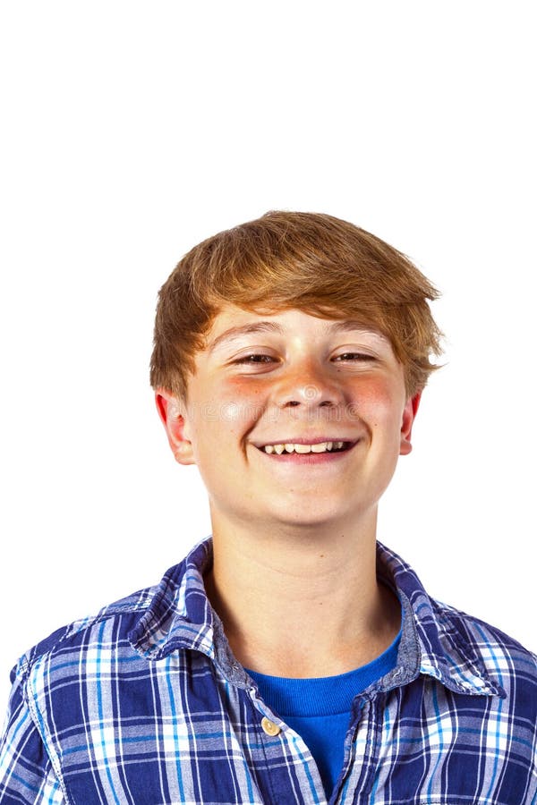 El Muchacho Adolescente Feliz Está Riendo Imagen de archivo - Imagen de ...
