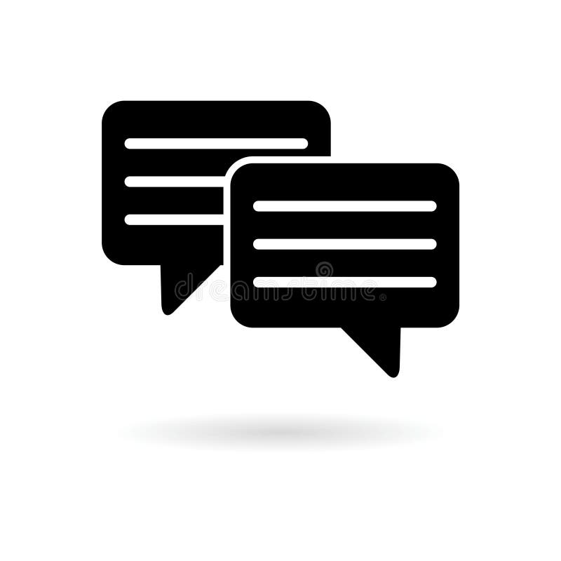 El negro comenta icono ilustración del vector. Ilustración de poste ...