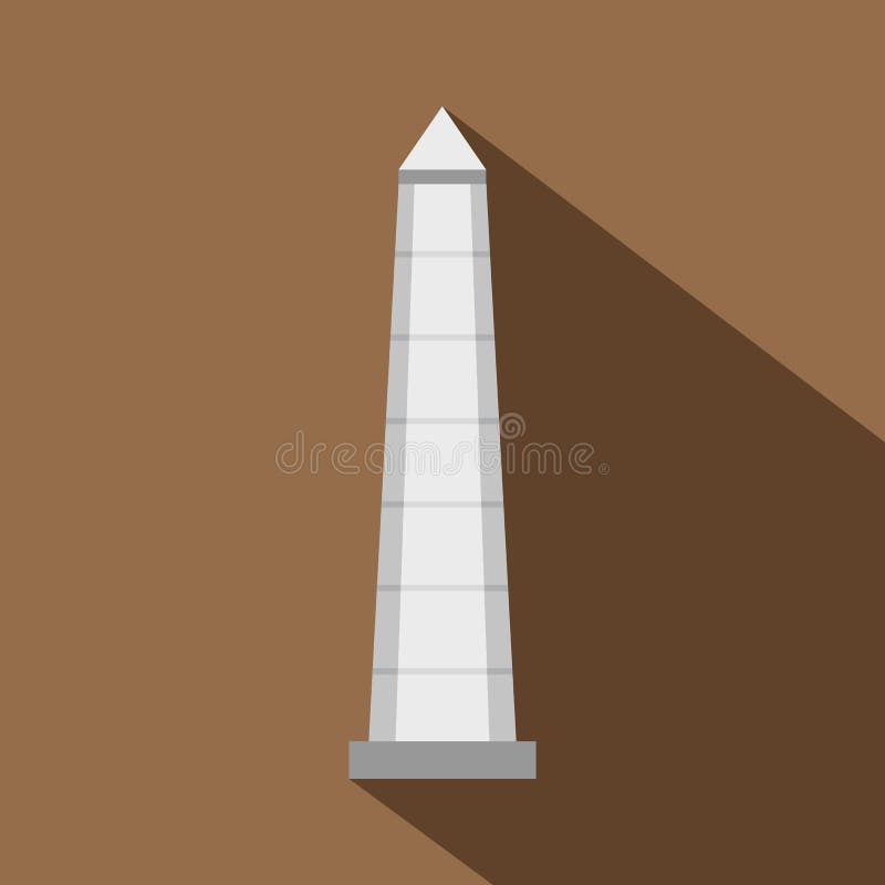 El Obelisco Del Icono De Buenos Aires, Estilo Plano Ilustración del ...