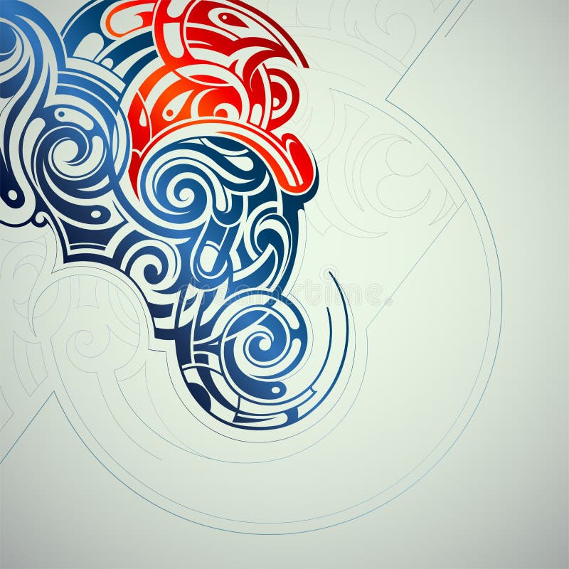 El Ornamental Remolina Abstracción Ilustración del Vector - Ilustración ...