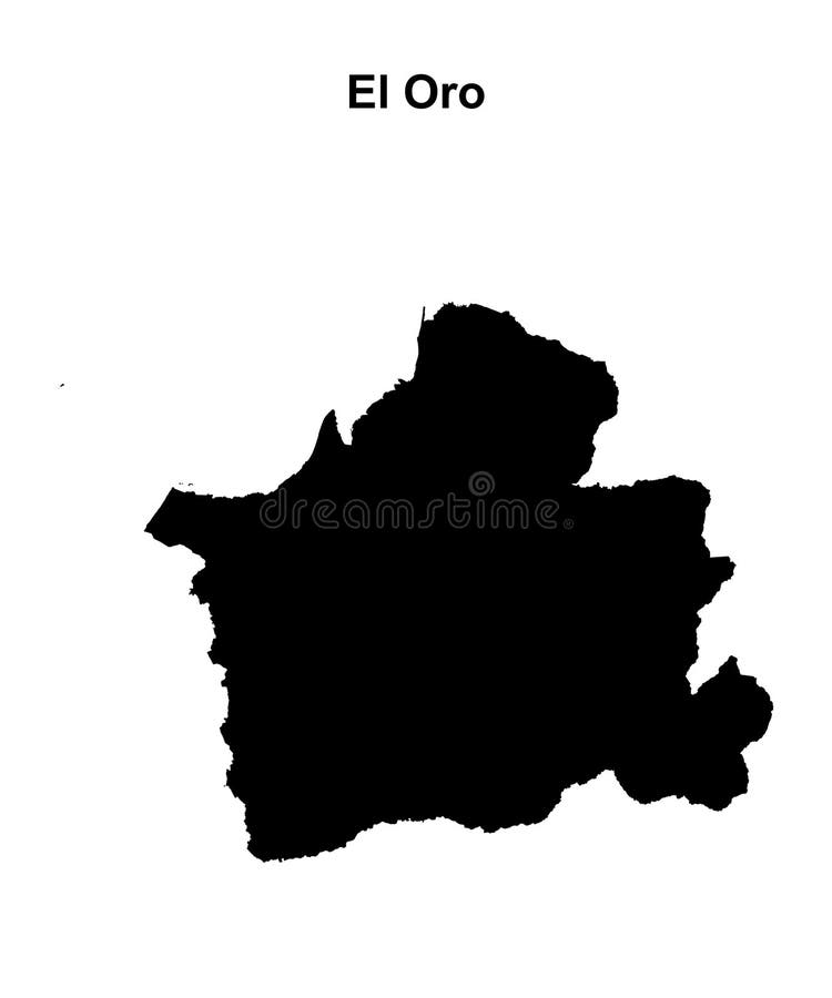 El Oro outline map stock vector. Illustration of silhouette - 360358498