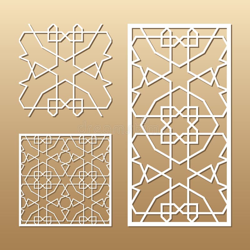 El Panel Del Vector Del Corte Del Laser Ilustración del Vector ...