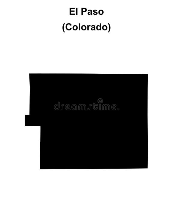 El Paso outline map stock vector. Illustration of territory - 357886380