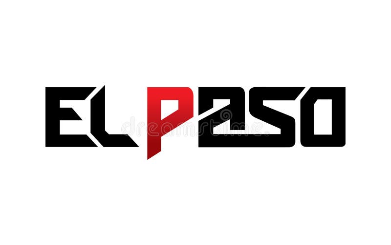 El Paso Typography Design Vector Stock Vector - Illustration of ...