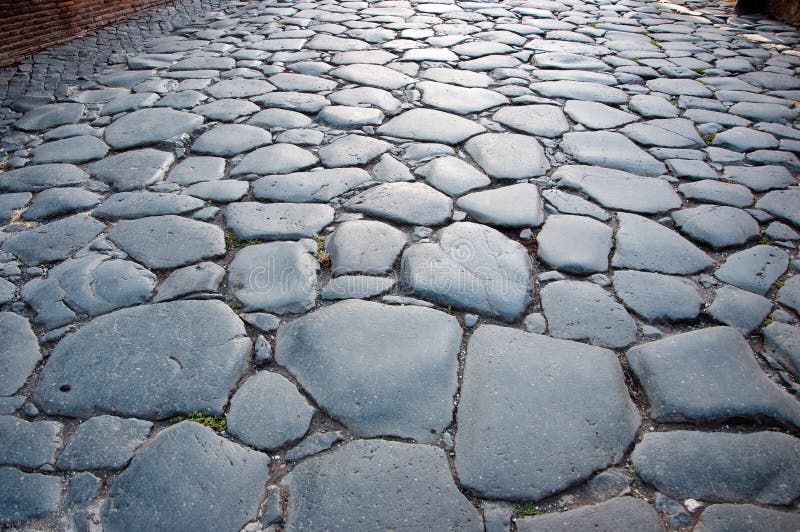 El Pavimento En Roma, Italia. Foto de archivo - Imagen de viejo ...