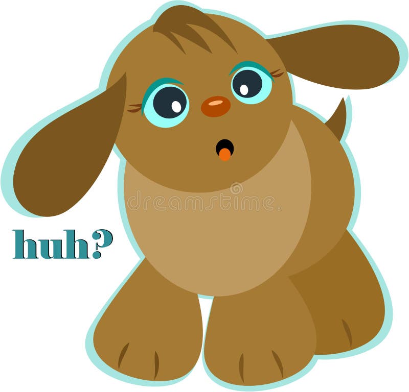 El perro de Huh ilustración del vector. Ilustración de perro - 18661243