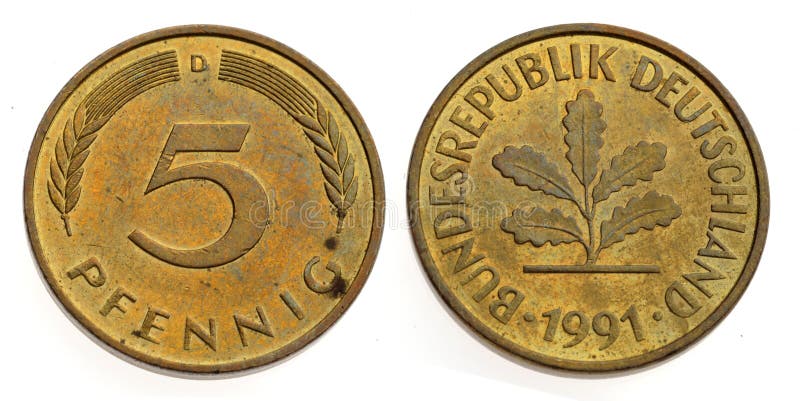 El pfenning alemán imagen de archivo. Imagen de cambio - 14678805