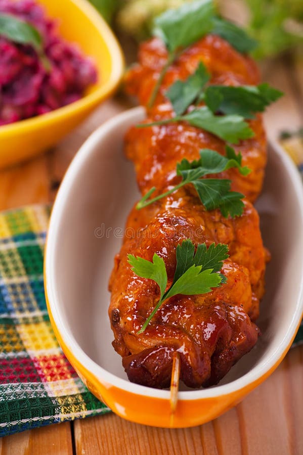 El Pincho Del Kebab De La Carne Foto de archivo - Imagen de asado ...