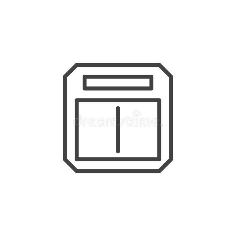 El Piso Escala El Icono Del Esquema Ilustración del Vector ...