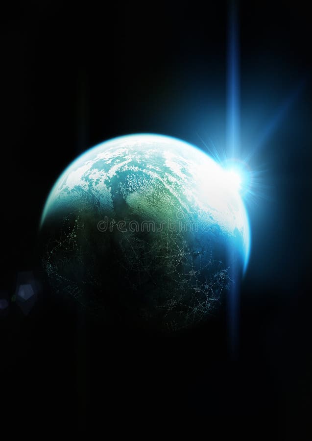 El planeta azul stock de ilustración. Ilustración de tierra - 18121307