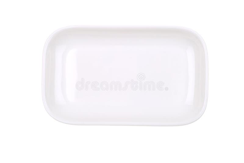 El Plato Blanco Rectangular En Blanco Imagen de archivo - Imagen de ...