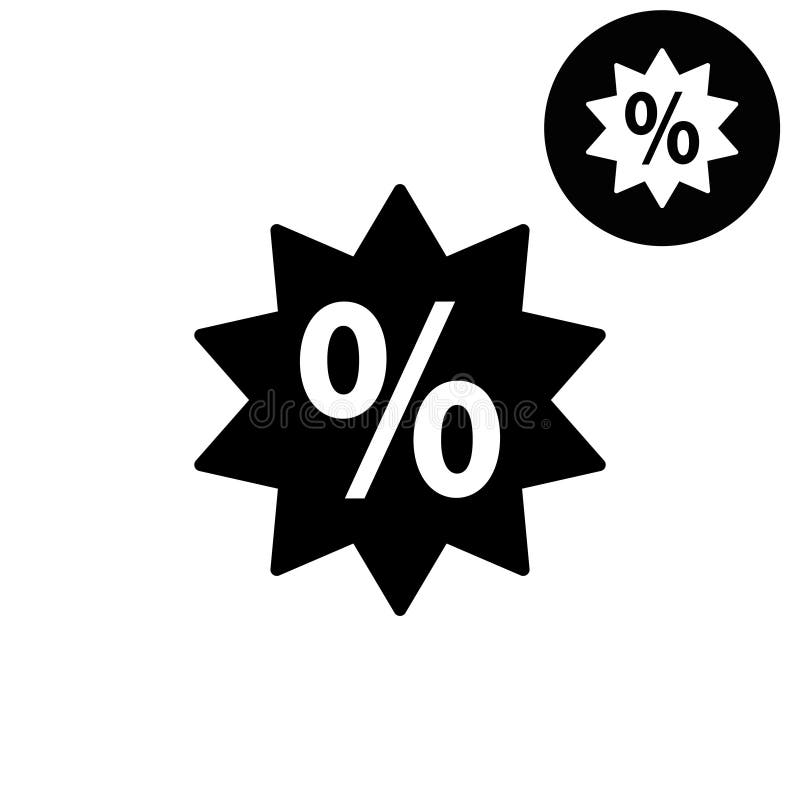El Por Ciento - Icono Blanco Del Vector Ilustración del Vector ...