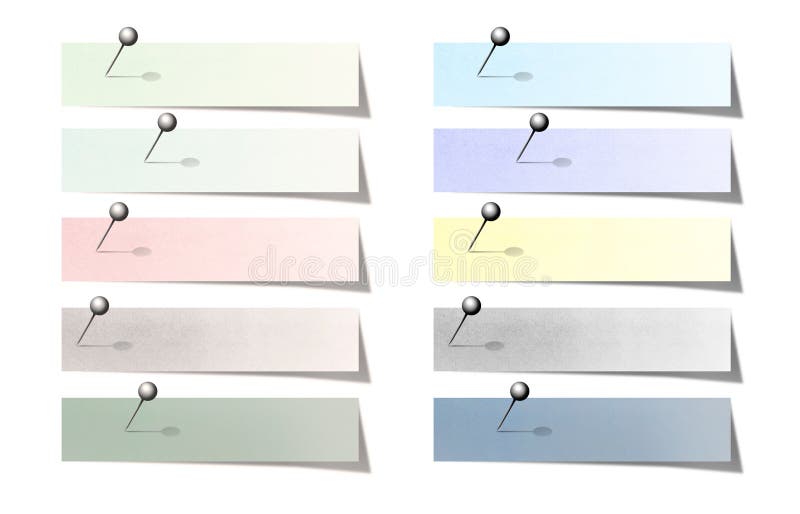 El Post-it En Colores Pastel Colorido Stock de ilustración ...