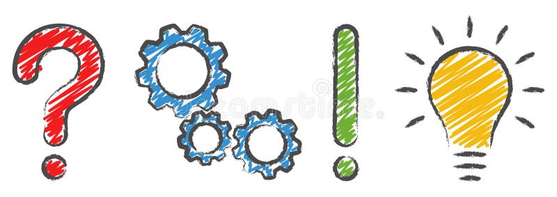 El Preguntar, Análisis, Planeamiento, Idea Ilustración del Vector ...