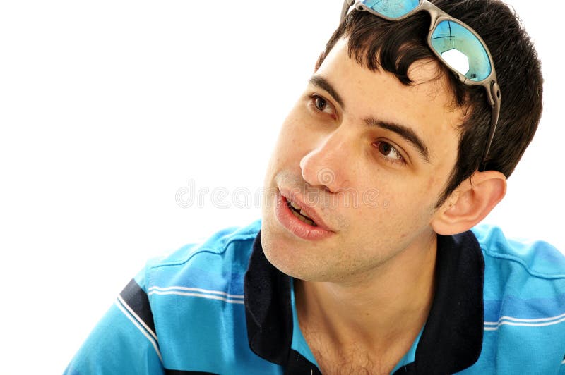 El preguntarse del hombre imagen de archivo. Imagen de mirada - 18698953