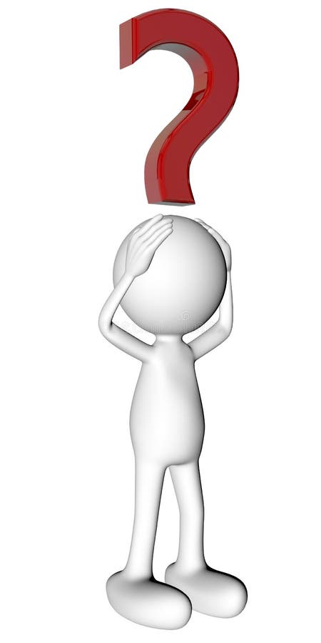 El preguntarse del hombre stock de ilustración. Ilustración de ...
