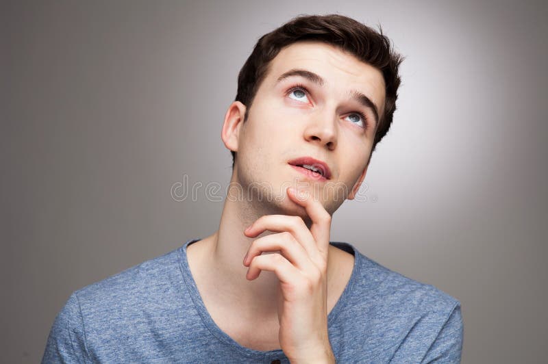 Preguntándose foto de archivo. Imagen de feliz, dedos - 3033560