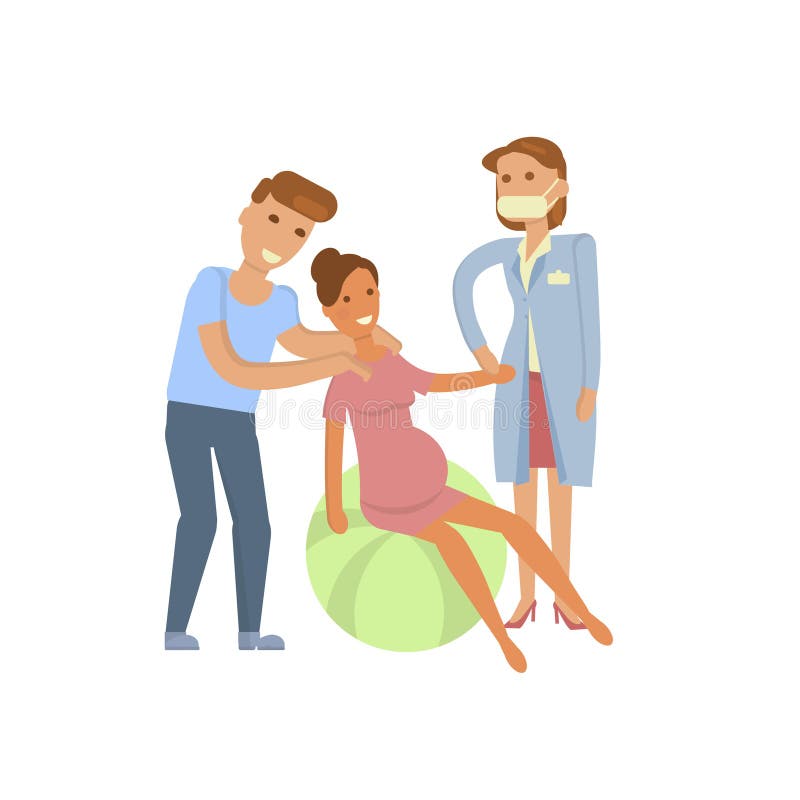 El proceso de dar a luz ilustración del vector. Ilustración de newborn ... El proceso de dar a luz ilustración del vector. Ilustración de newborn ...