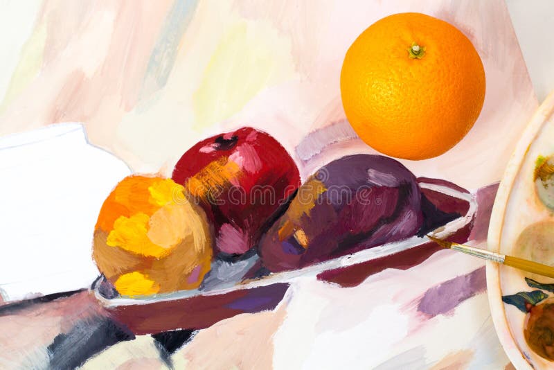 El Proceso De Dibujar La Vida En El Guache Foto de archivo - Imagen de ...