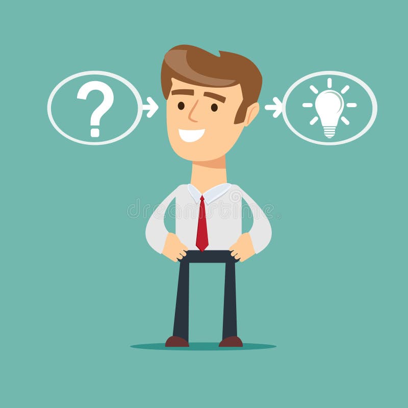 El Proceso De Encontrar Una Solución Ilustración del Vector ...