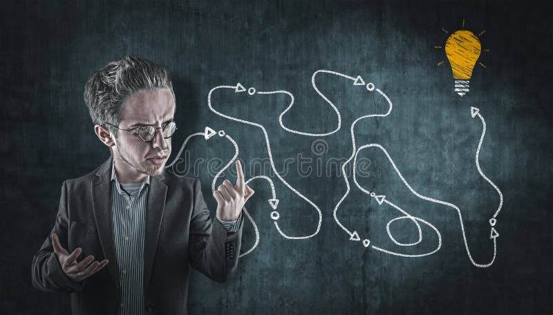 El Profesor Explica El Proceso Creativo Foto de archivo - Imagen de ...