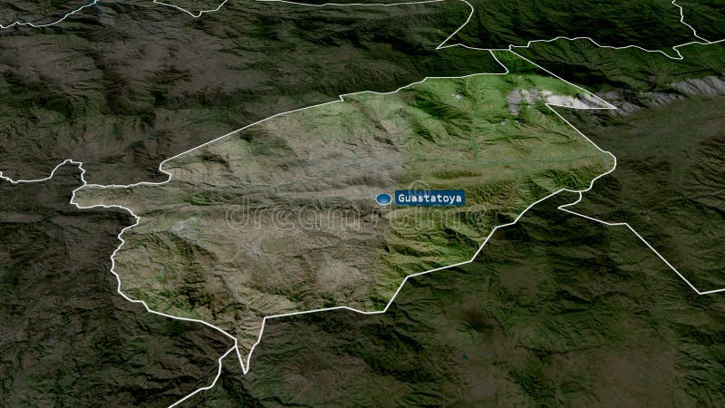 El Progreso, Guatemala - Highlighted with Capital. Satellite Stock ...