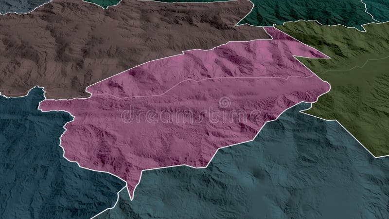 El Progreso, Guatemala - Highlighted. Administrative Stock Illustration ...