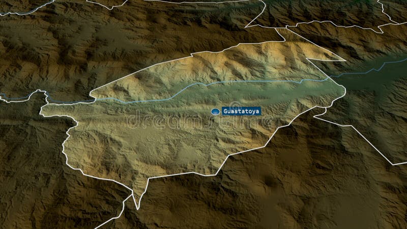El Progreso, Guatemala - Highlighted with Capital. Physical Stock ...